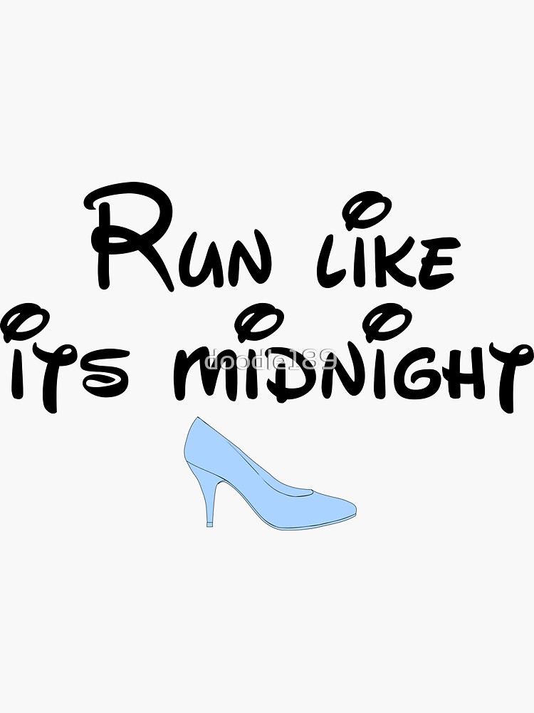 "Run like it's midnight" Sticker for Sale by doodle189 | Redbubble