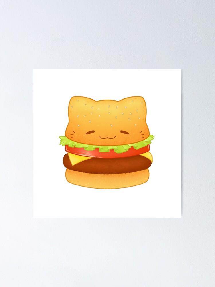 "Cat Burger" Poster for Sale by Shanman-Art | Redbubble