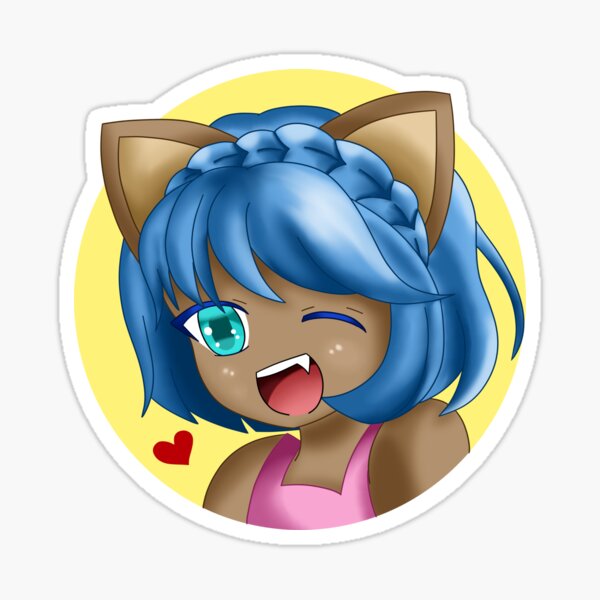 "Cute Cat girl" Sticker for Sale by GoatGraphics | Redbubble