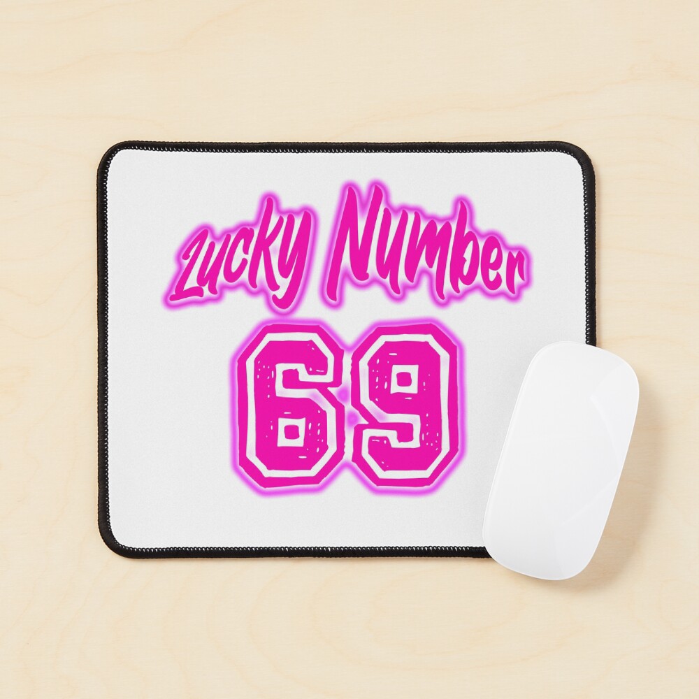 "Pink Lucky Number 69" Sticker for Sale by swiftjace | Redbubble