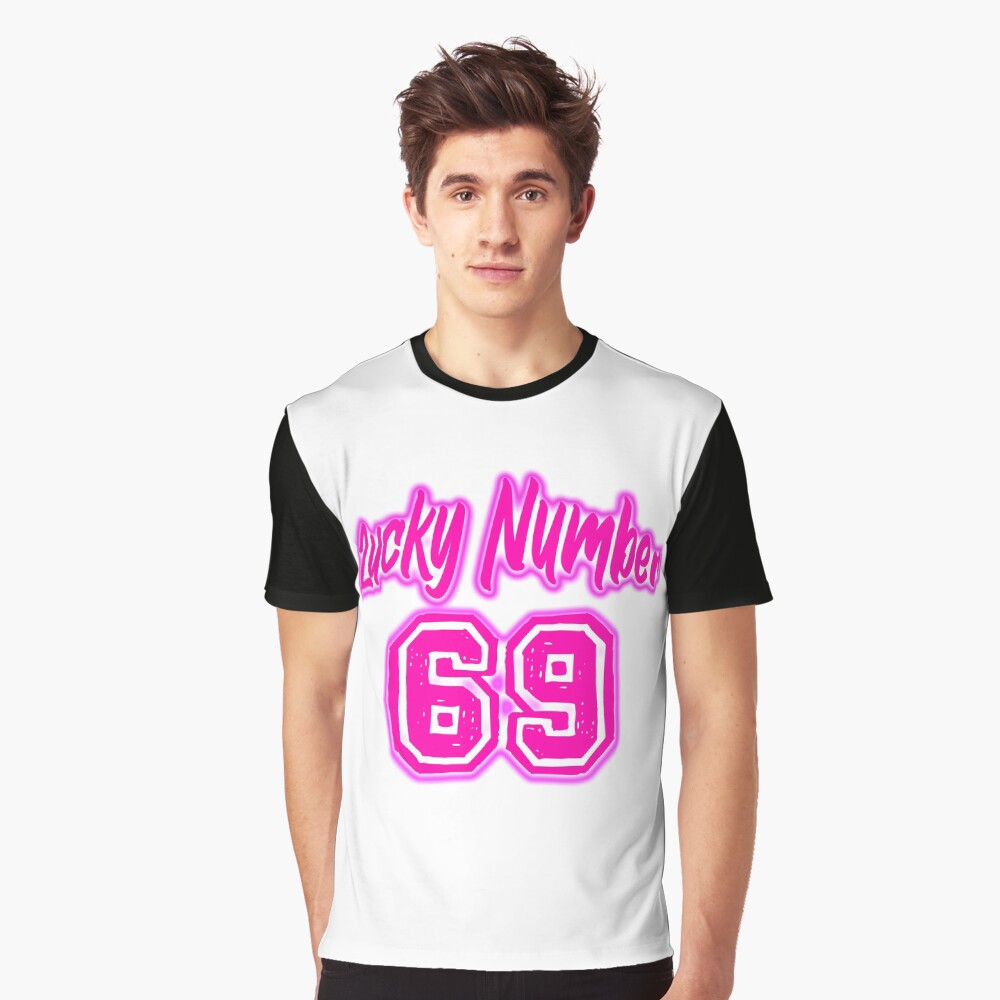 "Pink Lucky Number 69" Sticker for Sale by swiftjace | Redbubble