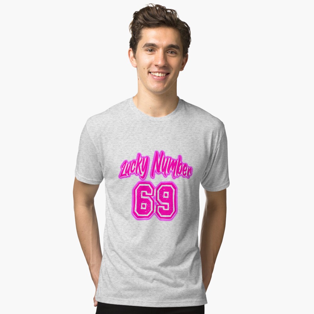 "Pink Lucky Number 69" Sticker for Sale by swiftjace | Redbubble