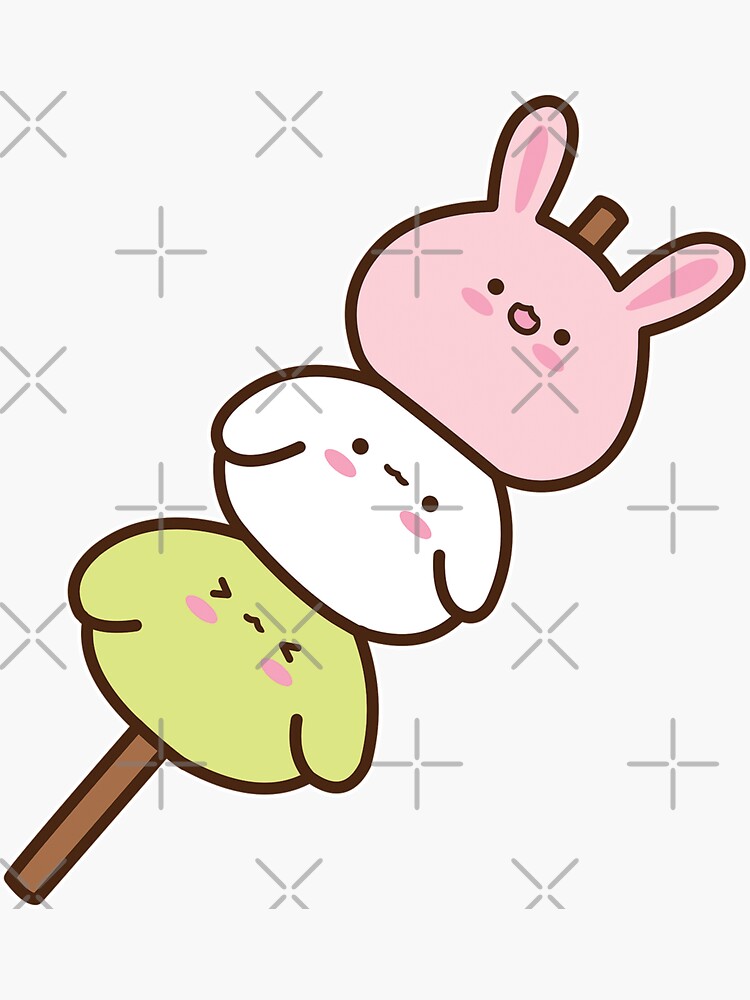 "Kawaii cute Dango, kawaii Dango " Sticker for Sale by BeSerious1 ...