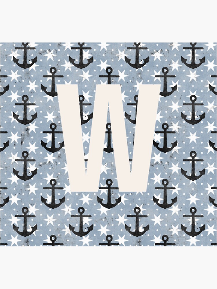 "W Anchor Classic" Sticker for Sale by VintageShirtz | Redbubble
