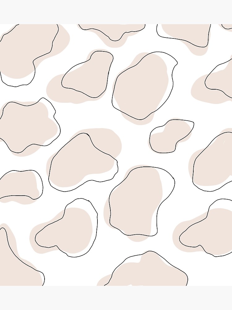 "Modern Abstract Pastel Beige Blobs with Outline" Poster for Sale by ...