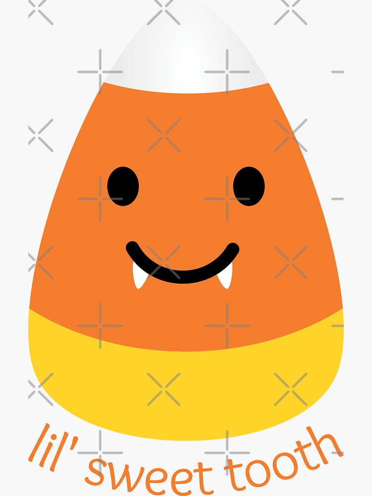 "Lil' Sweet Tooth Candy Corn" Sticker for Sale by MadRiddleDesign ...