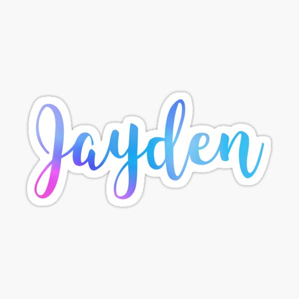 "Jayden" Sticker for Sale by Amymarado | Redbubble