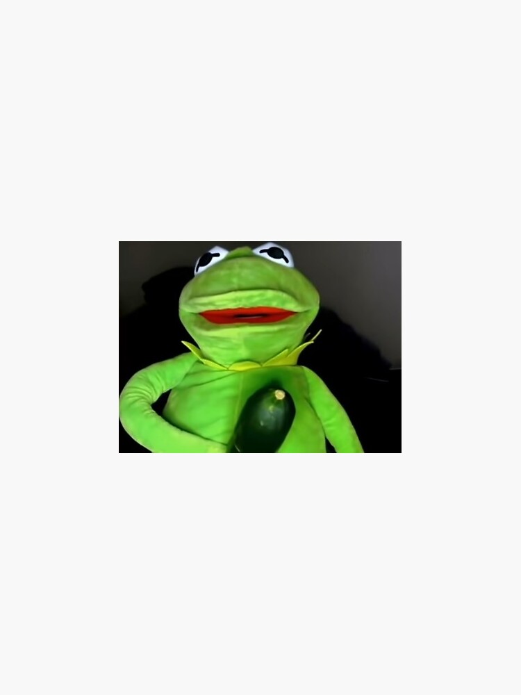 "Smiling Kermit and his Zucch" Sticker for Sale by affafy | Redbubble