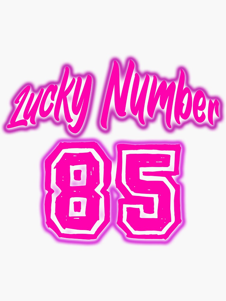 "Pink Lucky Number 85" Sticker for Sale by swiftjace | Redbubble
