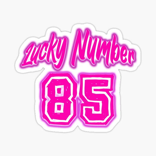 "Pink Lucky Number 85" Sticker for Sale by swiftjace | Redbubble