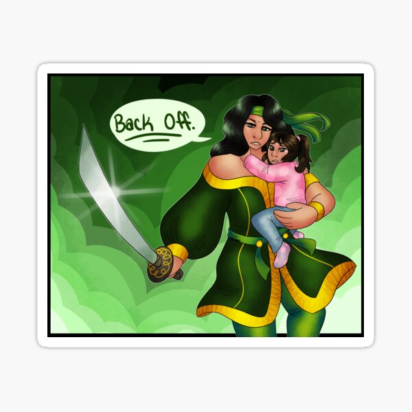 "Back off." Sticker for Sale by CassiferLynnArt | Redbubble