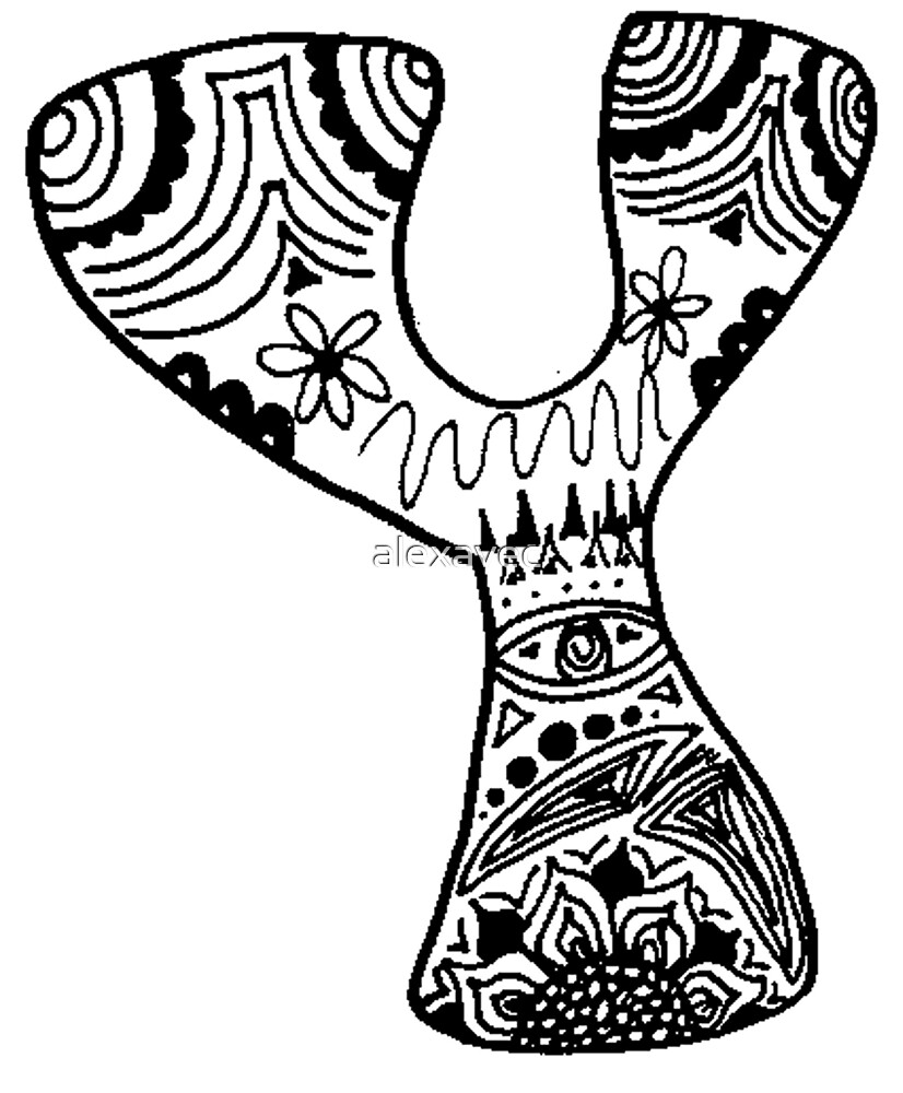 "Hipster Letter "Y" Zentangle" by alexavec | Redbubble