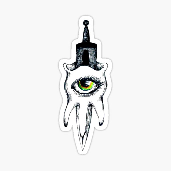 "Toothache" Sticker for Sale by ArtofaNobody | Redbubble