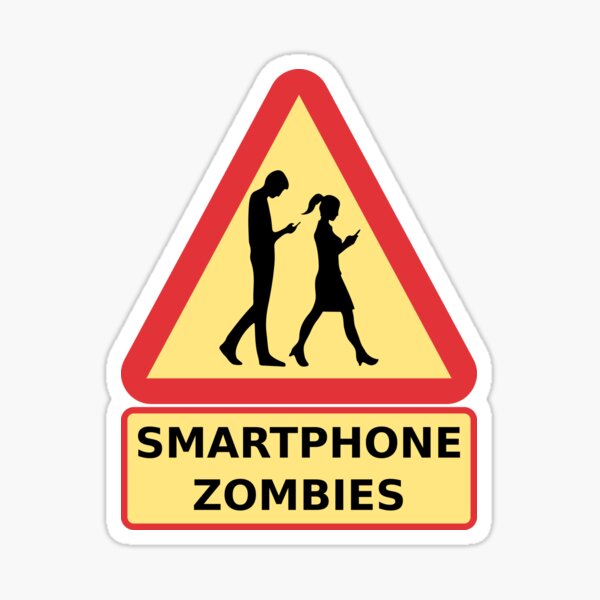 "Smartphone Zombies logo" Sticker by HipMadeArt | Redbubble