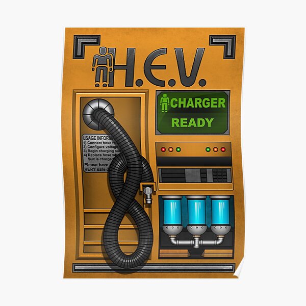 "Half Life - HEV Charger" Poster by RemusCB | Redbubble