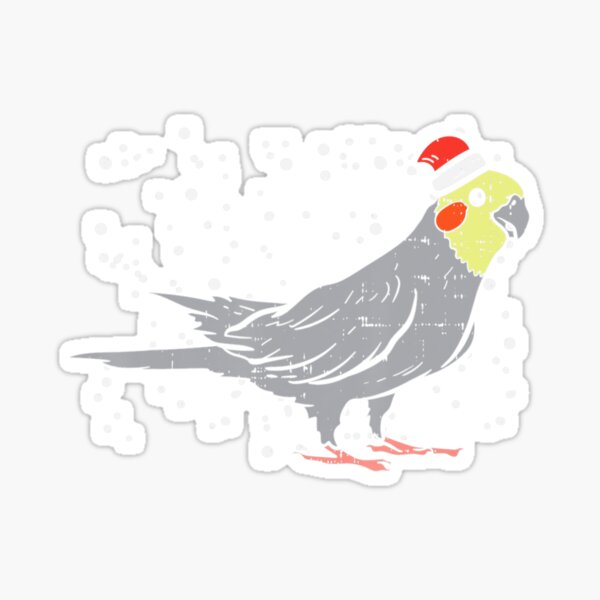 "Cockatiel Santa Cockatoo Parrot Chitma Bird" Sticker for Sale by ...