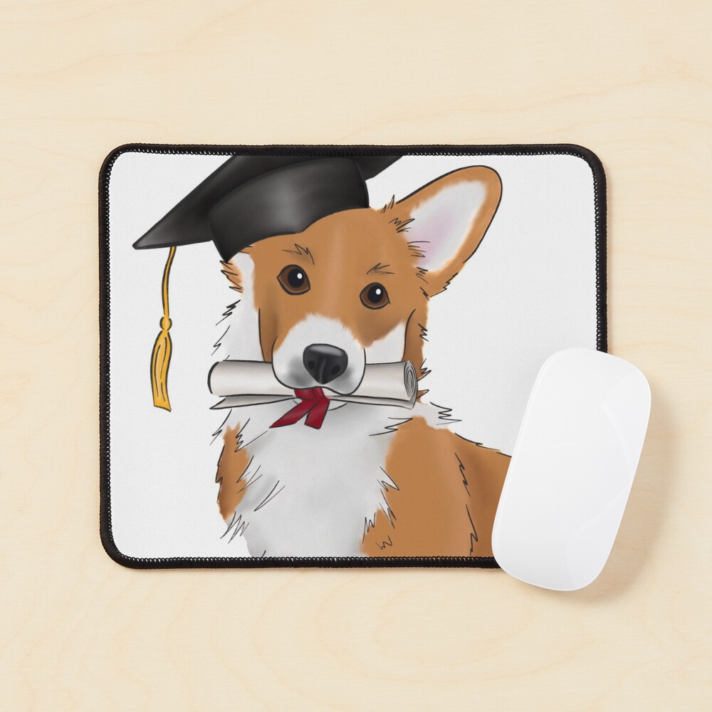 "Cute Corgi Graduation | Corgi Wearing a Graduation Hat and Holding a ...