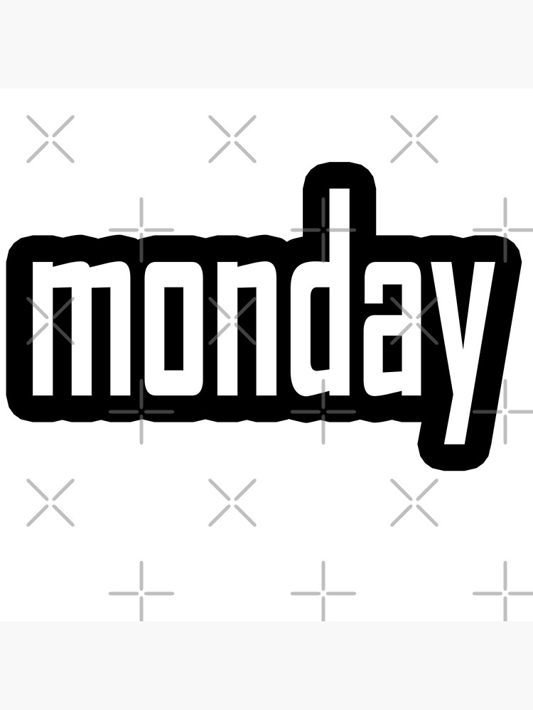 "Simple Monday word" Poster for Sale by gmstockstudio | Redbubble