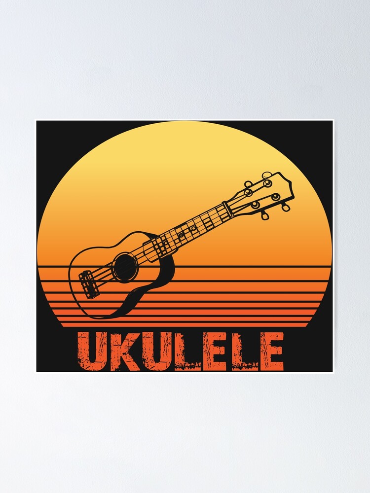 "Retro Ukulele Uke Guitar - Vintage Ukulele" Poster for Sale by ...