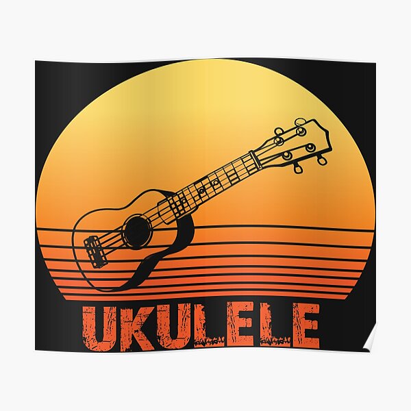 "Retro Ukulele Uke Guitar - Vintage Ukulele" Poster for Sale by ...