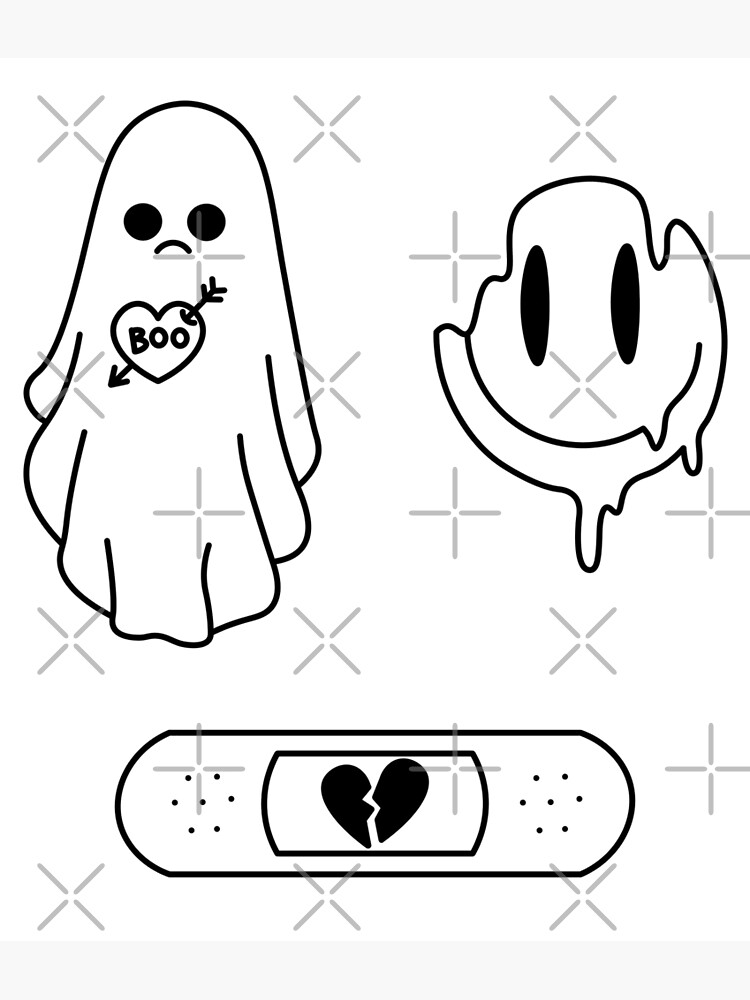 "Cute Sad Depressed Tattoo Sticker Pack" Poster for Sale by ProdbyNiECO ...