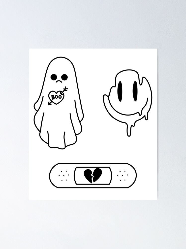 "Cute Sad Depressed Tattoo Sticker Pack" Poster for Sale by ProdbyNiECO ...
