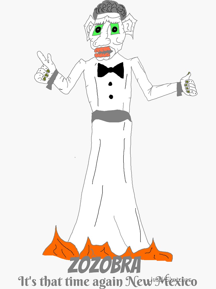 "Zozobra, original artwork" Sticker for Sale by Jessi-Sketches | Redbubble