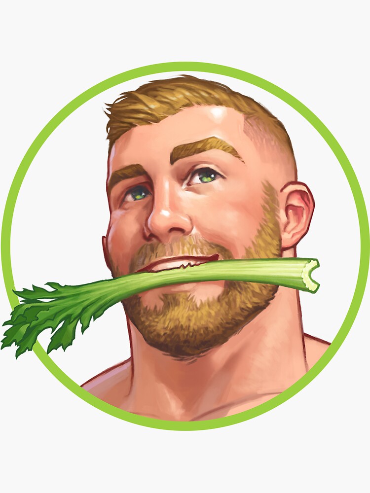 "Celery Man Logo Dude" Sticker for Sale by CeleryMan6 | Redbubble