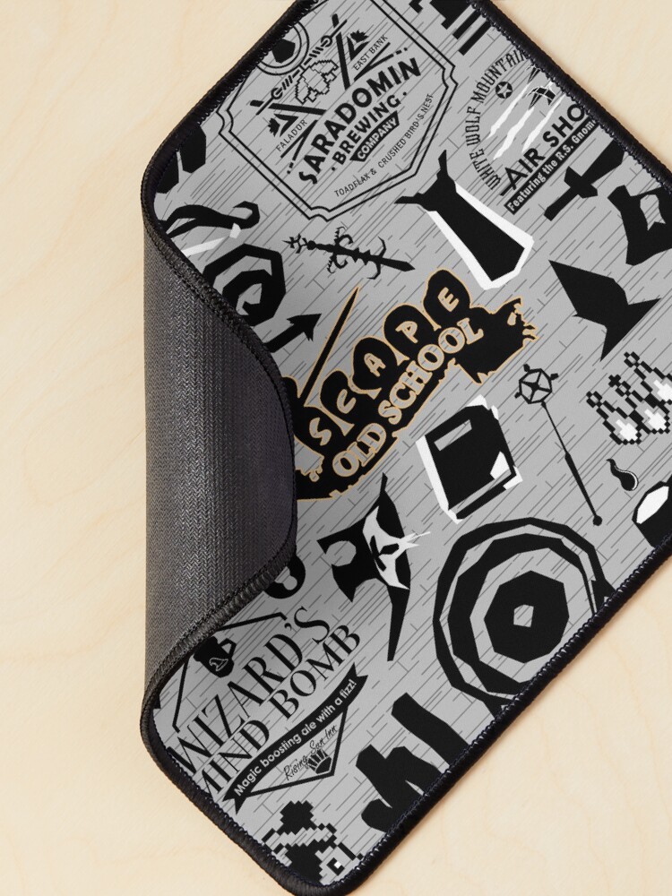 "Old School Iconic Silhouette Images Desk Mat OSRS" Mouse Pad for Sale ...