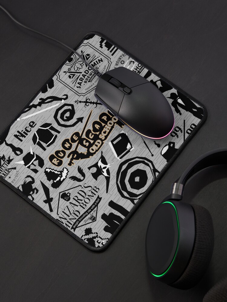 "Old School Iconic Silhouette Images Desk Mat OSRS" Mouse Pad for Sale ...