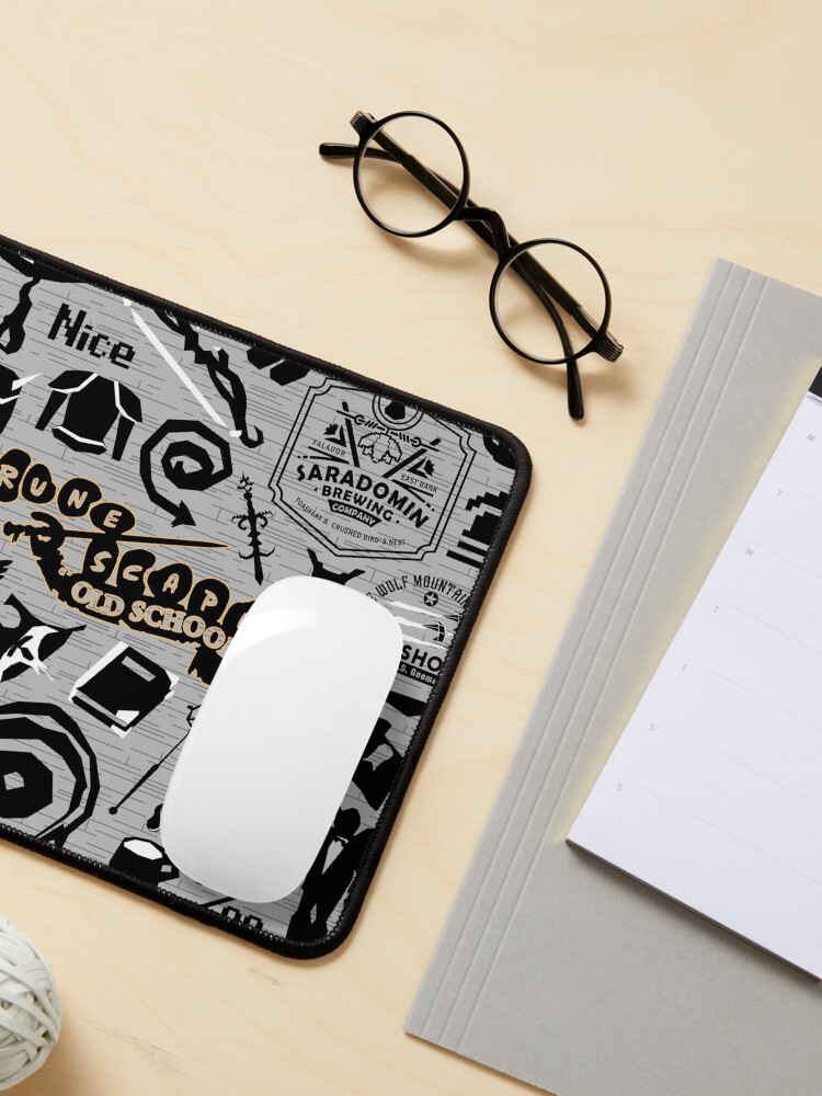 "Old School Iconic Silhouette Images Desk Mat OSRS" Mouse Pad for Sale ...