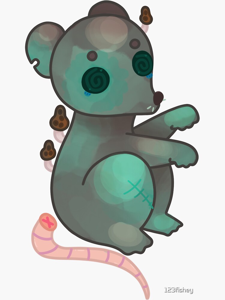 "Zombie rat" Sticker for Sale by 123fishey | Redbubble
