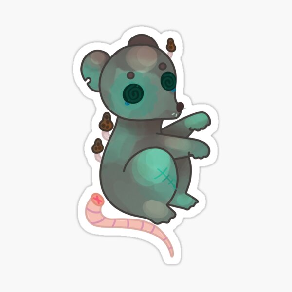 "Zombie rat" Sticker for Sale by 123fishey | Redbubble