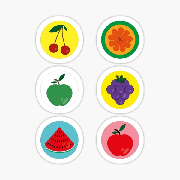 "Aesthetic Fruit Sticker Pack" Sticker for Sale by cskeshara | Redbubble