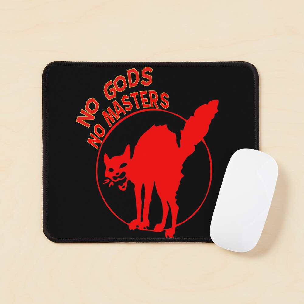 ""No Gods, No Masters!" Anarchist Cat Shirt" Sticker for Sale by ...