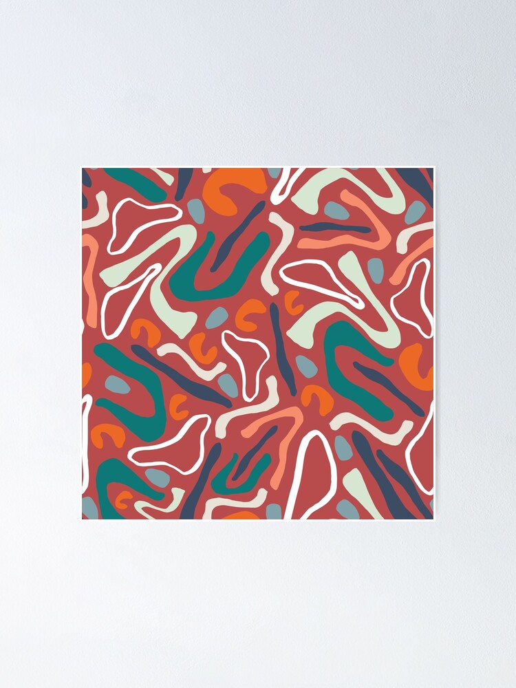 "BOHO RETRO: Shapes and squiggles:" Poster by ZAHARA- | Redbubble