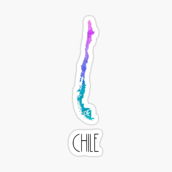 "Chile Watercolor Map - Chilean" Sticker for Sale by MountainD | Redbubble