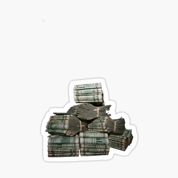 "money stacks" Sticker by hannahv7 | Redbubble
