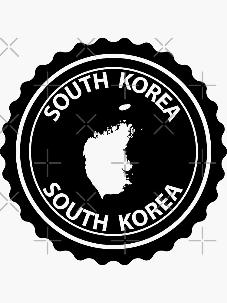 "South Korea stamp" Sticker for Sale by Danler | Redbubble