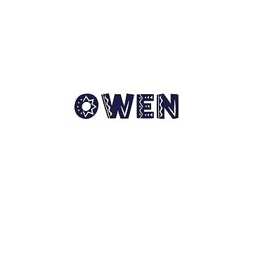 "OWEN" Sticker for Sale by bisonaya | Redbubble