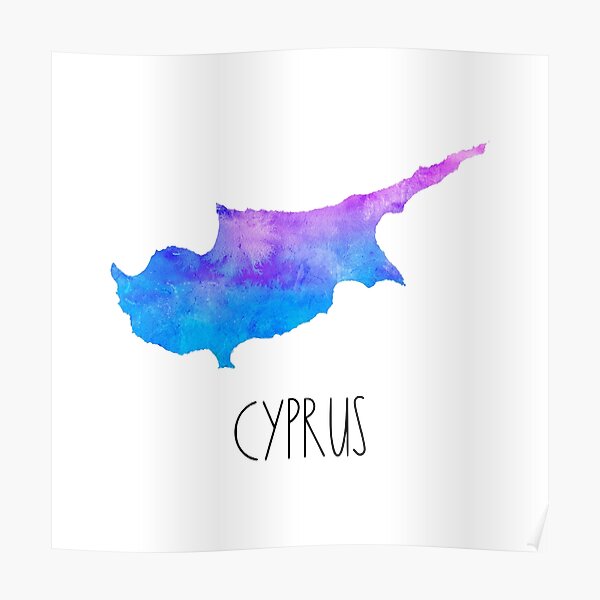 "Cyprus Watercolor Map - Cypriot" Poster for Sale by MountainD | Redbubble