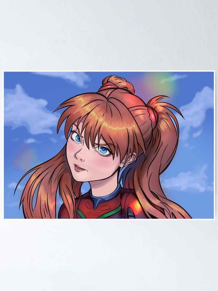 "Angry Asuka Langley Soryu - Neon Genesis evangelion Print" Poster for ...