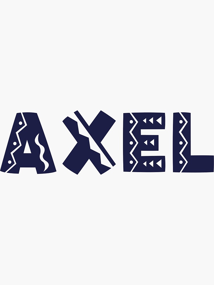 "AXEL" Sticker for Sale by bisonaya | Redbubble