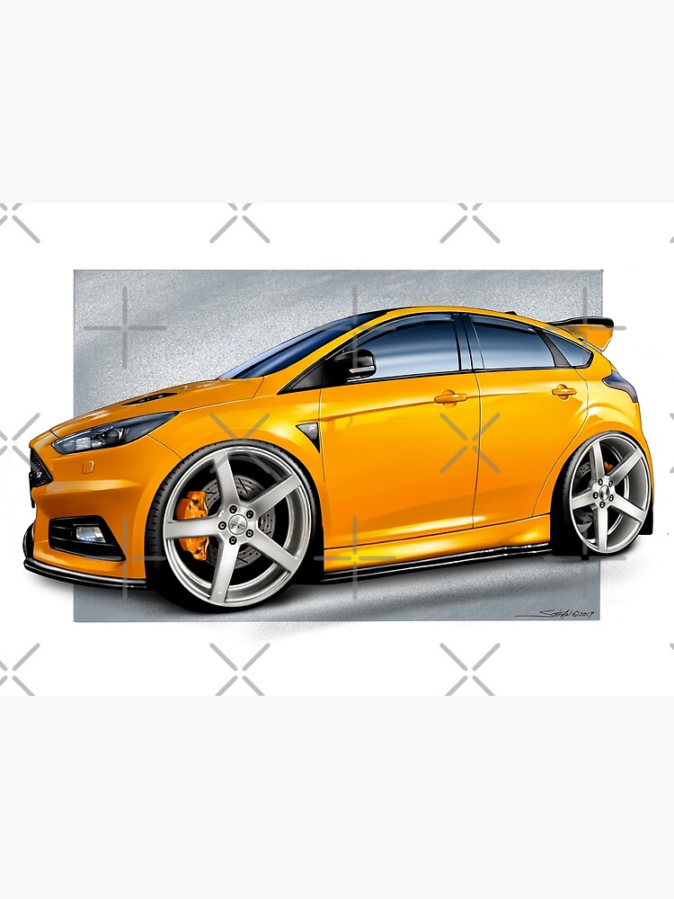 Lámina fotográfica «Ford Focus STI 250 de dibujos animados» de ...