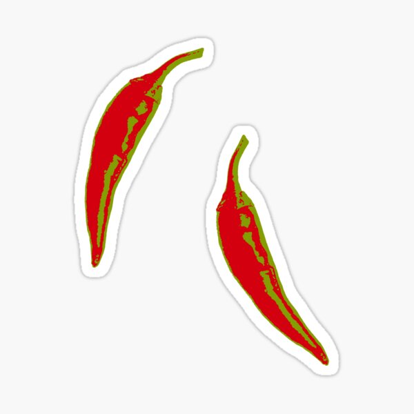 "Chili peppers" Sticker for Sale by gutterjim | Redbubble