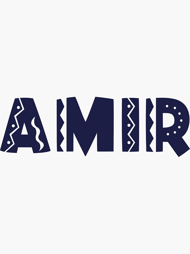 "AMIR" Sticker for Sale by bisonaya | Redbubble