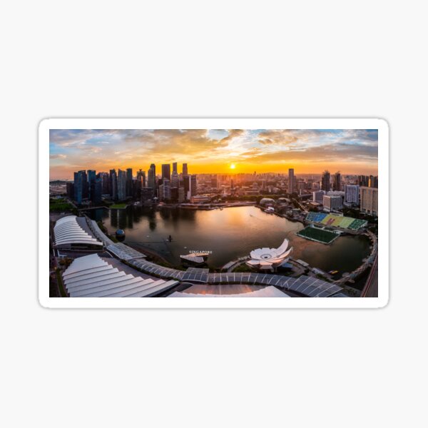 "Singapore - Iconic Marina Bay Skyline fm Skypark" Sticker by leemcnut ...