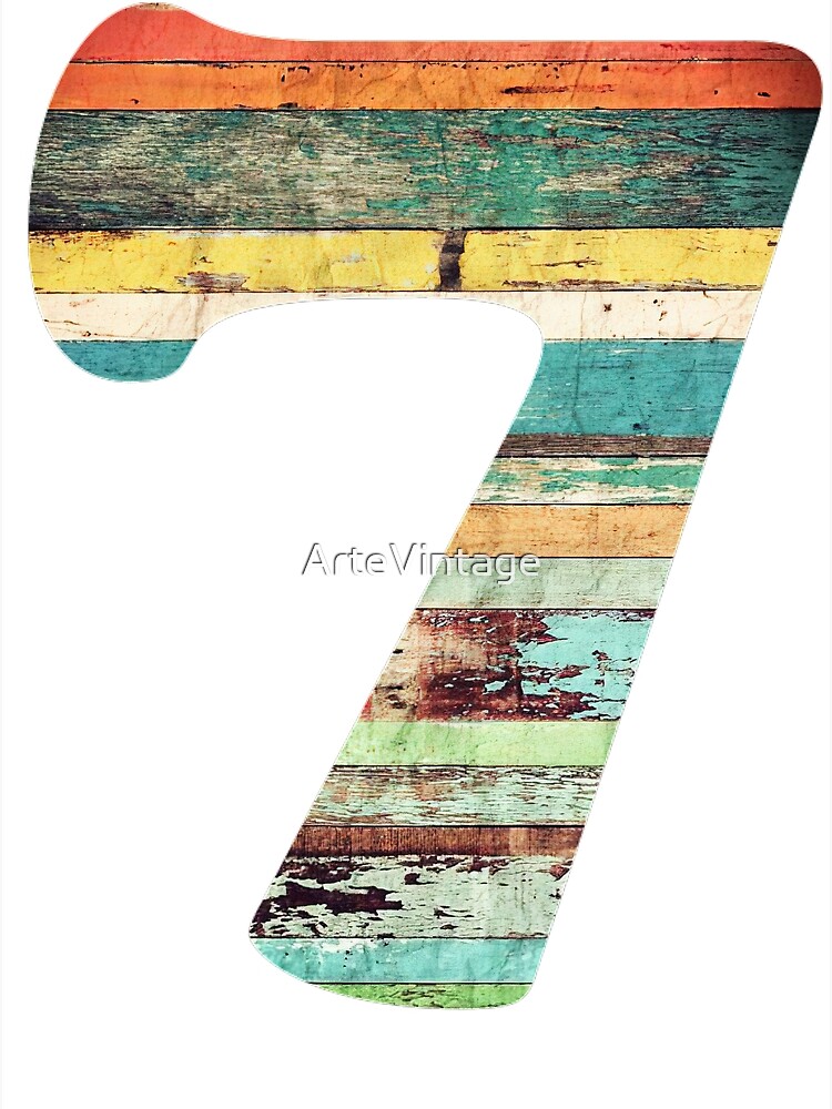 "Number 7 seven" Poster by ArteVintage | Redbubble