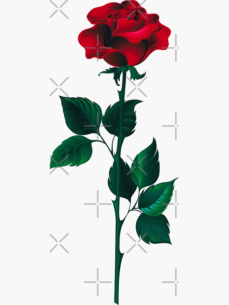 "Rose" Sticker for Sale by cutecrazytshirt | Redbubble