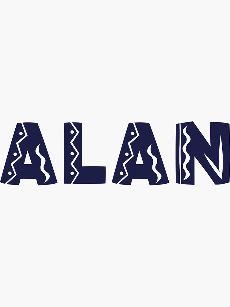 "ALAN" Sticker for Sale by bisonaya | Redbubble